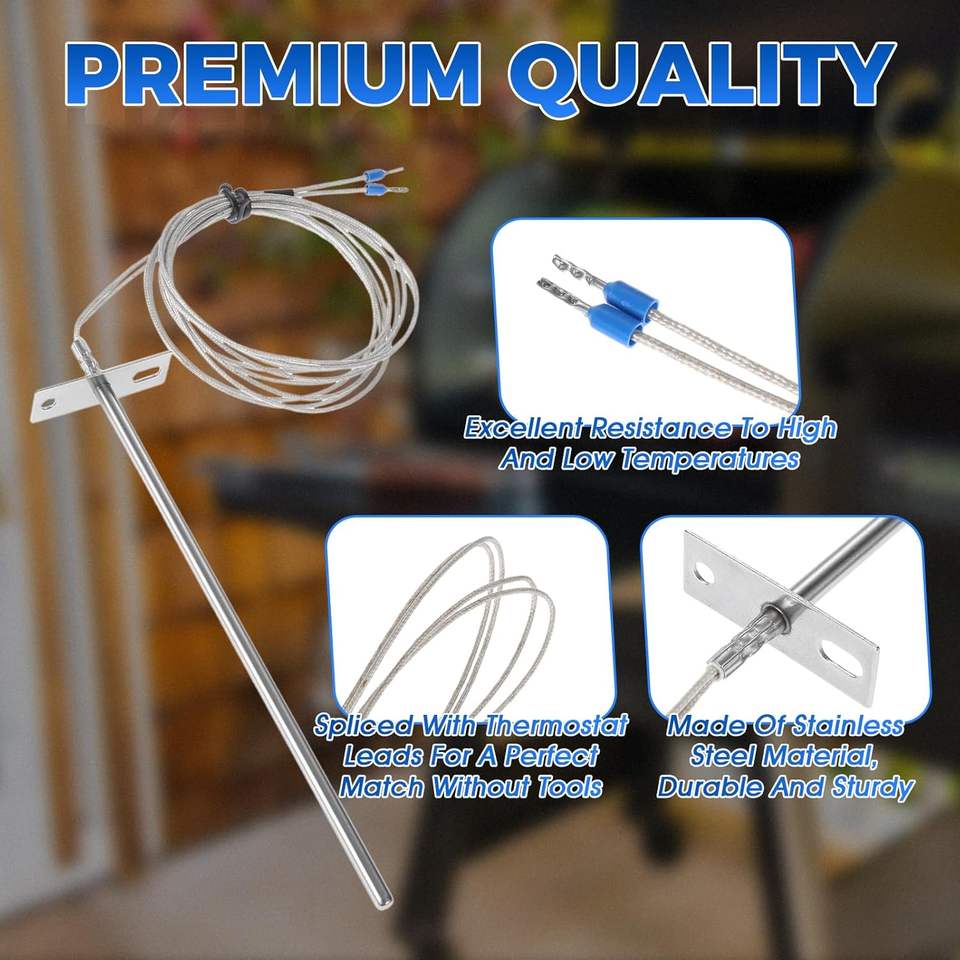 Thermocouple RTD Temperature Probe Sensor Grill Replacement for Traeger ...
