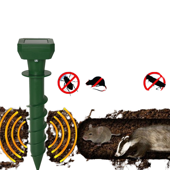 Portable Solar Powered Snake Gopher Repellent - Voice Control