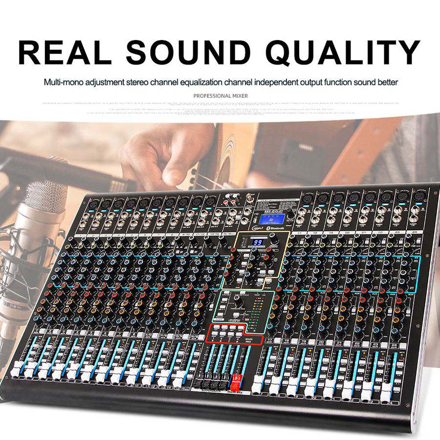 OEM DX24C Professional Audio Mixer with 99 DSP Reverb Effects