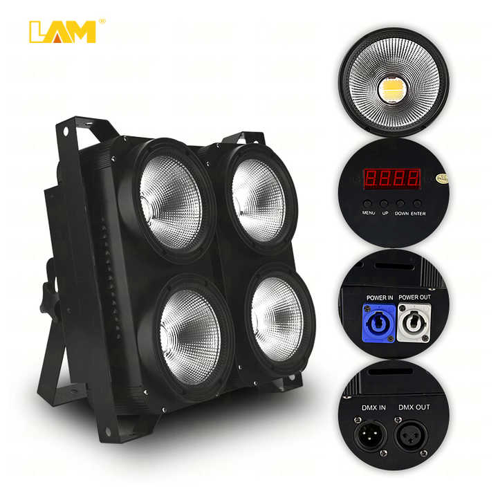 4 Eyes Led Blinder Light - 4x100w COB Warm Cool White 2in1
