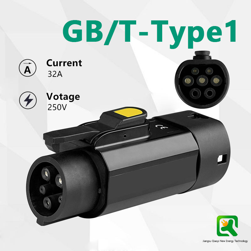 New Qiaoyi GBT to Type1/J1772 EV Car Charge Adapter 220V 32A 7KW PC ...