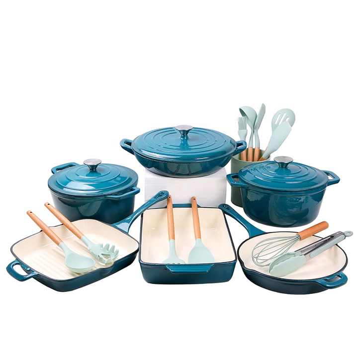 Custom Pre-Seasoned Non Stick Cast Iron Enamel Cookware