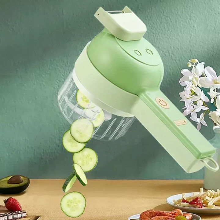 4 in 1 Handheld Electric Vegetable Cutter Kit - Wireless Food Choppers