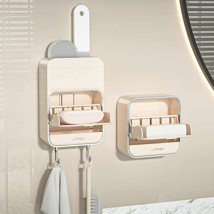 Modern Design Household Wall Hanging Toilet Soap Box with Lid PP ...