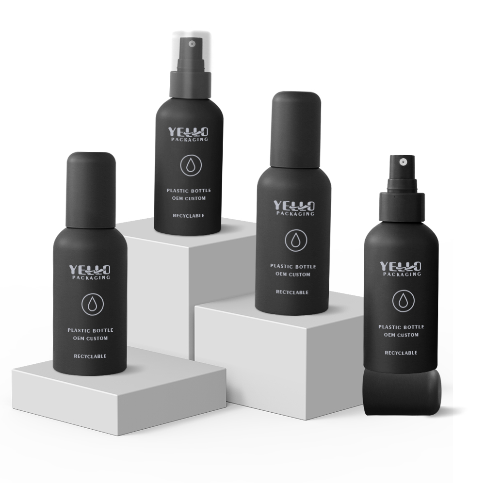 Classic Boston Round Face Body Spray Bottles 4 Oz 120Ml 150Ml Matte Black Pet Fine Mist Spray Bottle Wholesale For Cosmetic