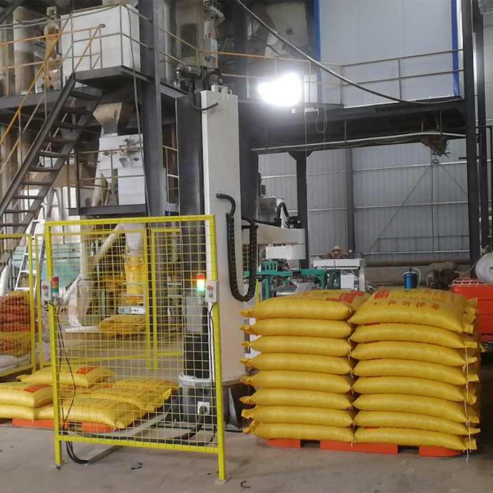 Automatic Stacker Bag Carton Column Robot Palletizer With Conveying Line Palletizer Rice Cement ...