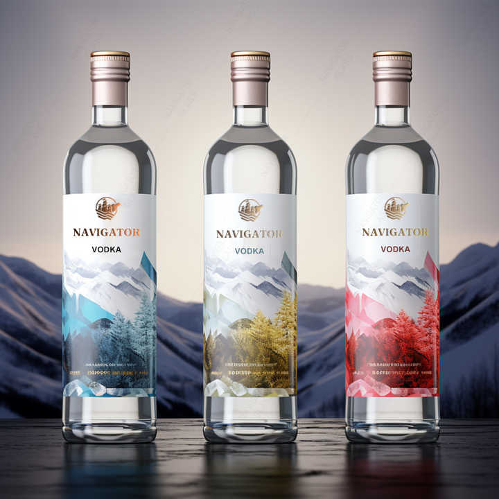 Snow Mountain Spirit 750ml Vodka - Premium Glass Bottles
