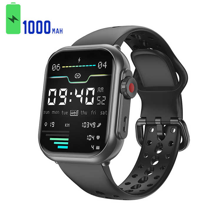 IP68 Waterproof Smart Watch with 1000mah Battery & Heart Rate Monitor