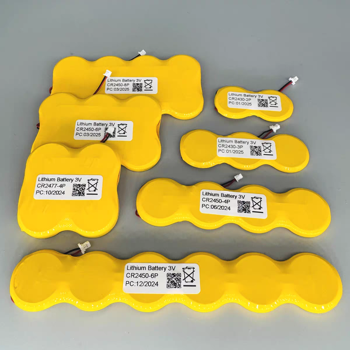 3V 1800mAh CR2450-2P CR2450-3P Button Coin Cell Lithium Battery Pack ...