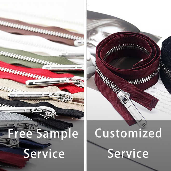 Durable Custom Metal Zipper - Gold Teeth Zinc Alloy