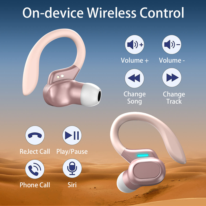 SP16 TWS Earbuds Waterproof In-Ear Headphones with Microphone Non-Noise ...