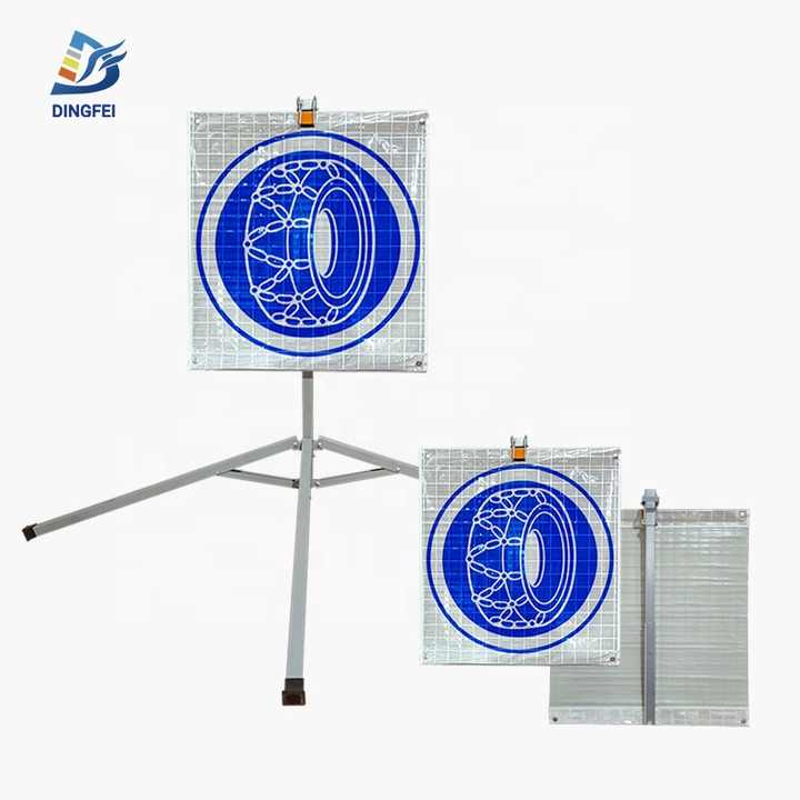 Roll-Up Road Signs Tire Chains PVC Provisional Traffic Sign| Alibaba.com