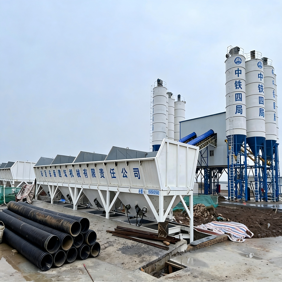 Yongtai HZS75 Electric Concrete Production Line 17000kg Capacity ...