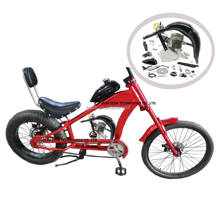 2 stroke 80cc bike engine bicimotor motorized gas bicycle chopper bike ...