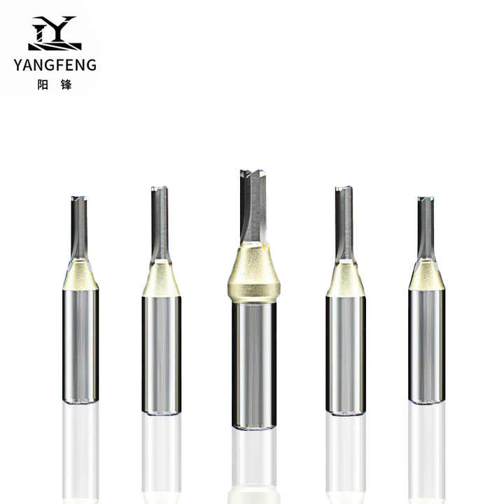 TCT straight cnc spiral 3 flute plunge cnc router bits straight bits ...