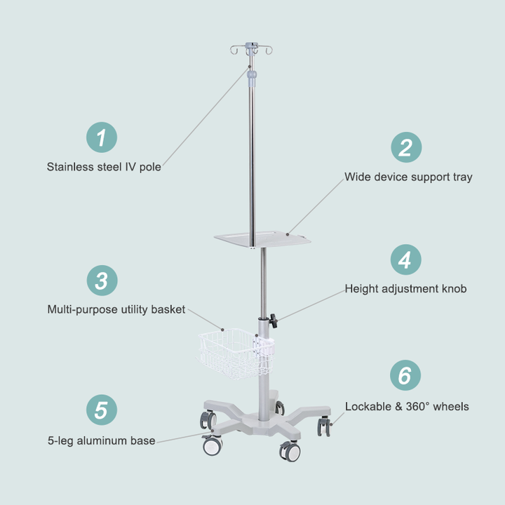 WEIYE Multi-Functional Mobile Breathing Machine Ventilator Trolley ...