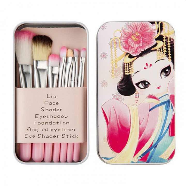 Mini 7pcs Makeup Brushes Set Travel Soft Eye Shadow Foundation Beauty ...