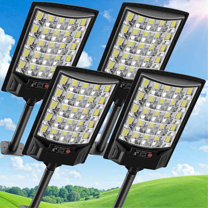 VANTONE 6500K LED Solar Street Light Waterproof Outdoor Dusk to Dawn ...
