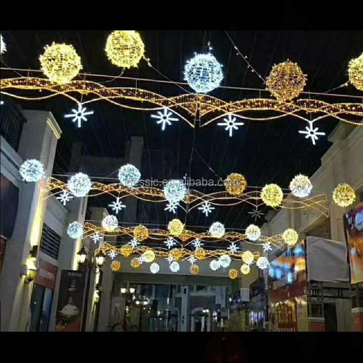 Outdoor Large 3D Hanging LED Lighted Jingle Bells for Christmas