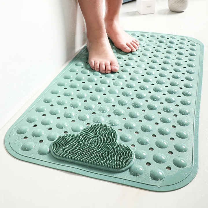 Non Slip Thickened Shower Mat Soft Massage Bathtub Mat Easy Dry Bath ...