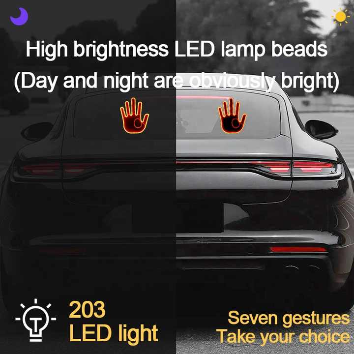 Car Hand Gesture Light - High-Quality LED Warning Lamp