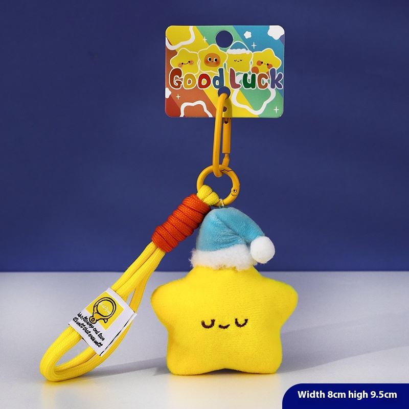 Cute Plush Star Keychain Soft Key Chain Pendant Backpack Accessories ...