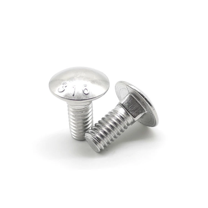 ANSI B18.5 Round Head Square Neck Screw SS316 Stainless Steel Carriage ...