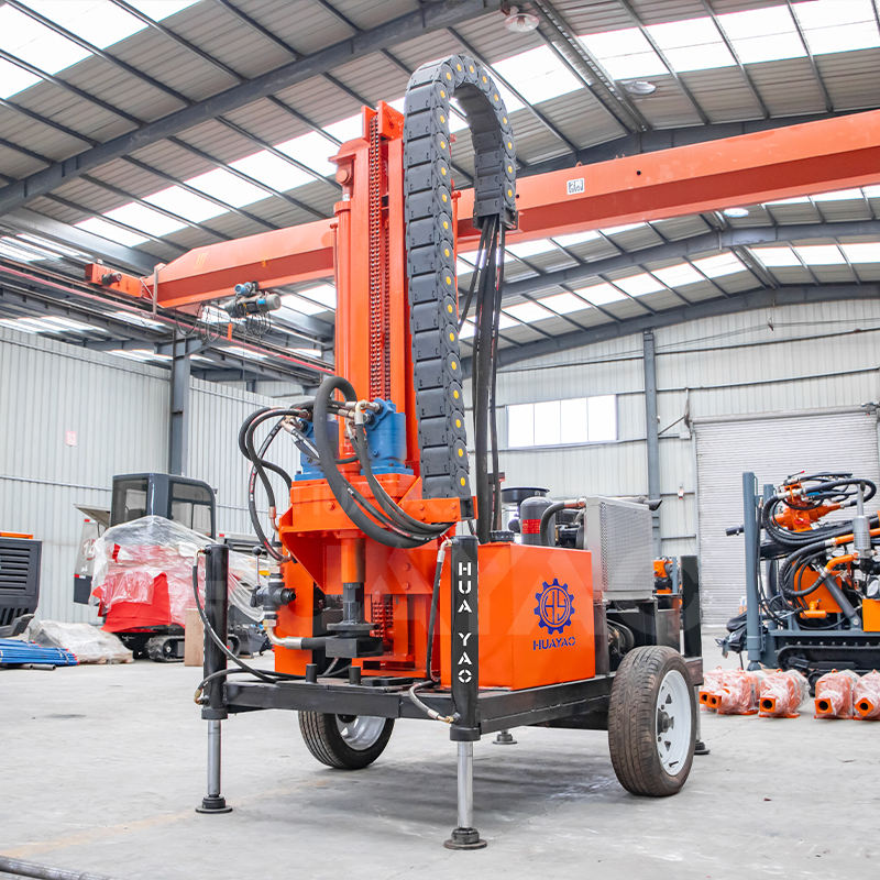 Huayao Wheeled Water Well Drilling Rig - 300m Depth