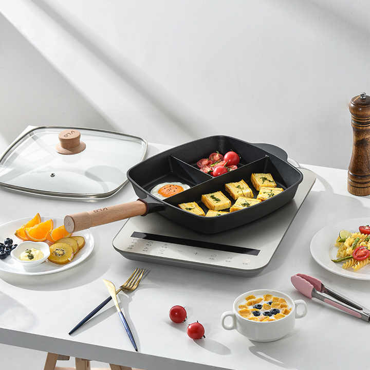 GreenEarth Non-Stick Cookware Set Multi-Grid Kitchen Pots and Egg ...