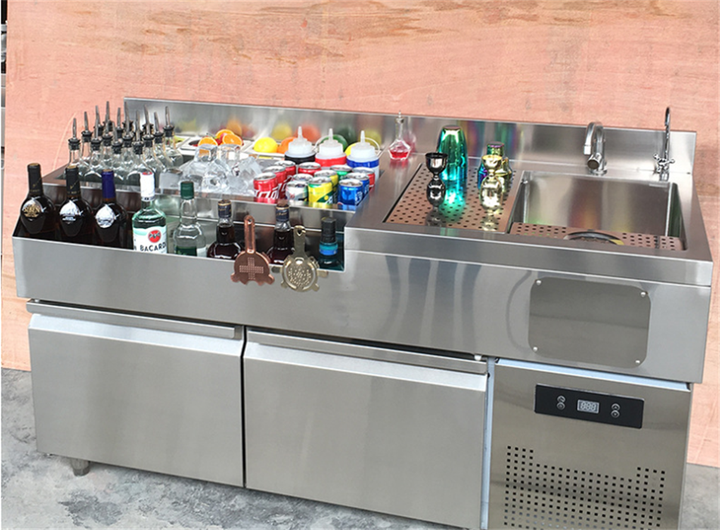 Stainless Steel Portable Bar - Customizable Bartender Station