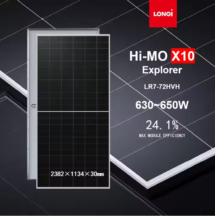 Longi Hi-MO X10 Explorer LR7-72HVH 630~650M a Grade Monocrystalline ...