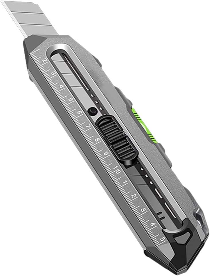 Peaktop Heavy Duty Utility Knife With Level and Ruler Aluminum Alloy ...
