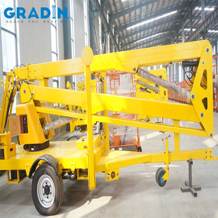 Factory Outdoor Aerial Work Platform Outrigger Trailer Crawler Folding ...