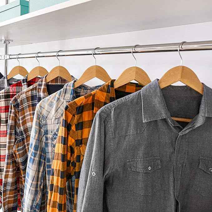 Wholesale Customizable 30 Pack Wooden Hangers for Clothes Coat Hangers ...