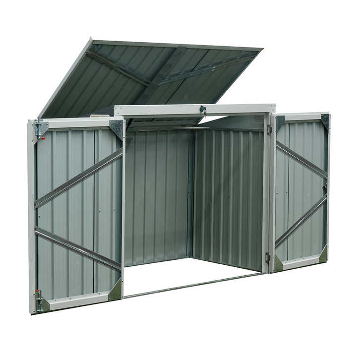 Affordable Heavy Duty Outdoor Garden Garbage Bin - Metal