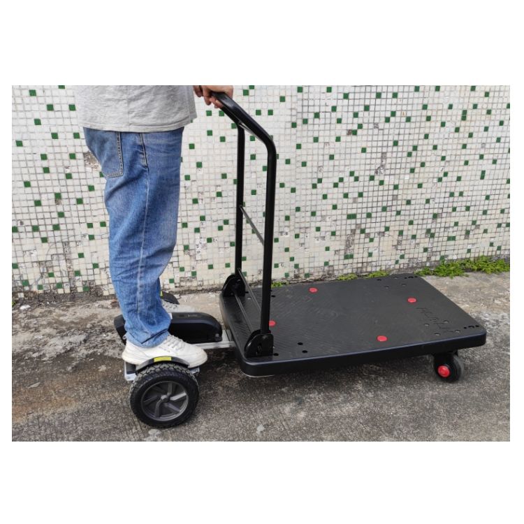 Household Industrial Electric Small Cart 4 Wheels Platform Hand Cart ...