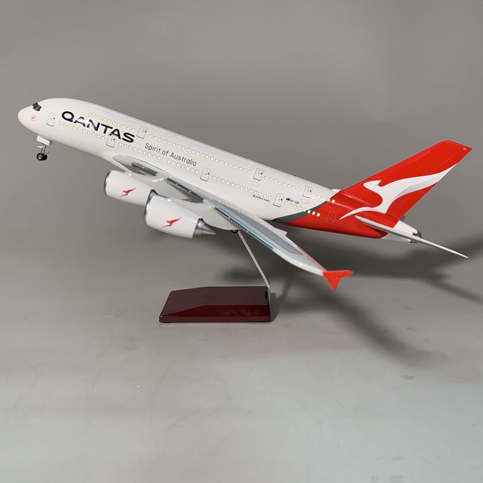 2025 LED Resin Airbus A380 Model 1/160 Scale Qantas Airways - Business ...