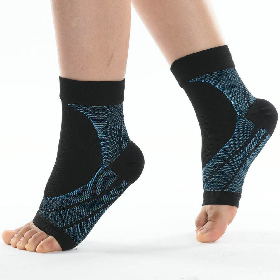 Cmax Crew Open Toe Compression Socks Ankle Sleeves Toeless Foot ...