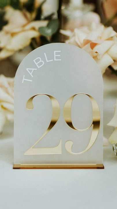 Acrylic Table Numbers - Elegant Wedding Decor Solutions
