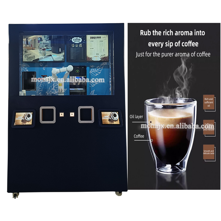 6 Axis Robot Full Robotic Coffee Barista System Coffee Robot Kiosk ...