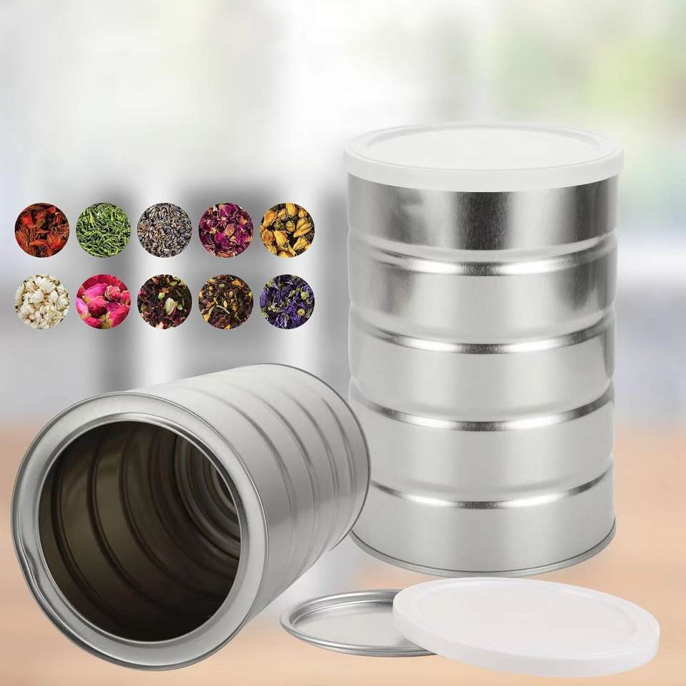 Custom Printed Food Grade Tin Bucket with Lid Round Empty Tinplate Milk ...