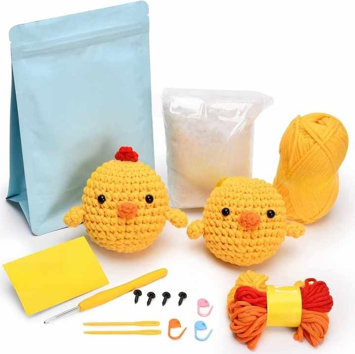 3 Rolls Cotton Weaving Yarn for DIY Crochet Kit Beginners