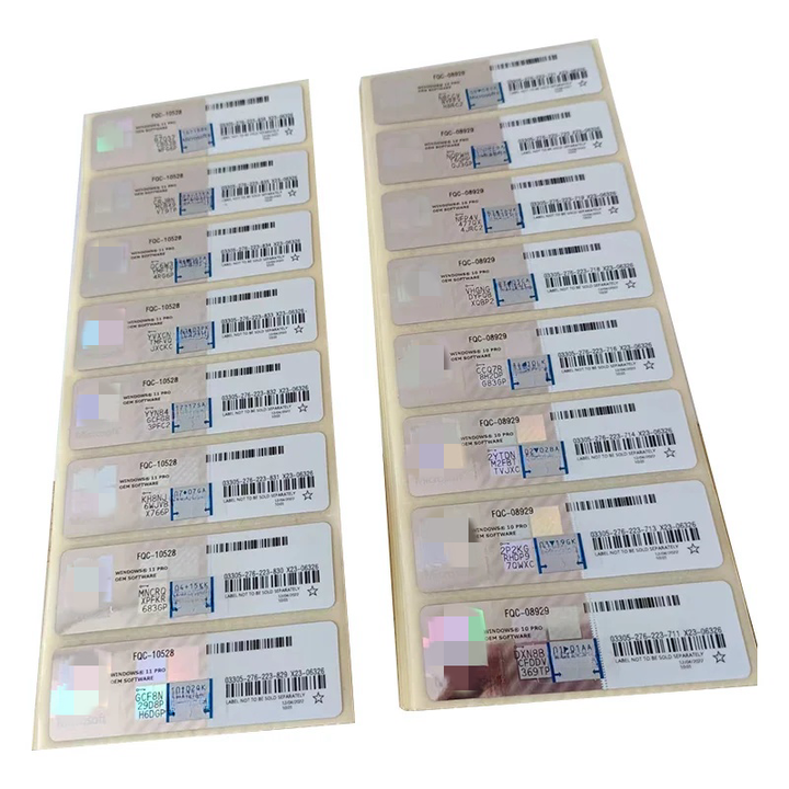 Win 10 Pro Key COA Sticker OEM Global 100% Online Activation Lifetime ...