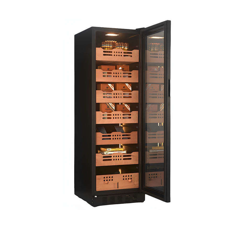270L Cigar Humidor Cabinet Large Wooden Walk-in Humidor Design Display ...