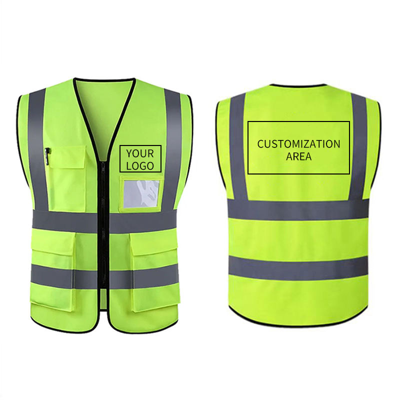 Custom Logo High Visibility Safety Vest - Class 3 Reflective