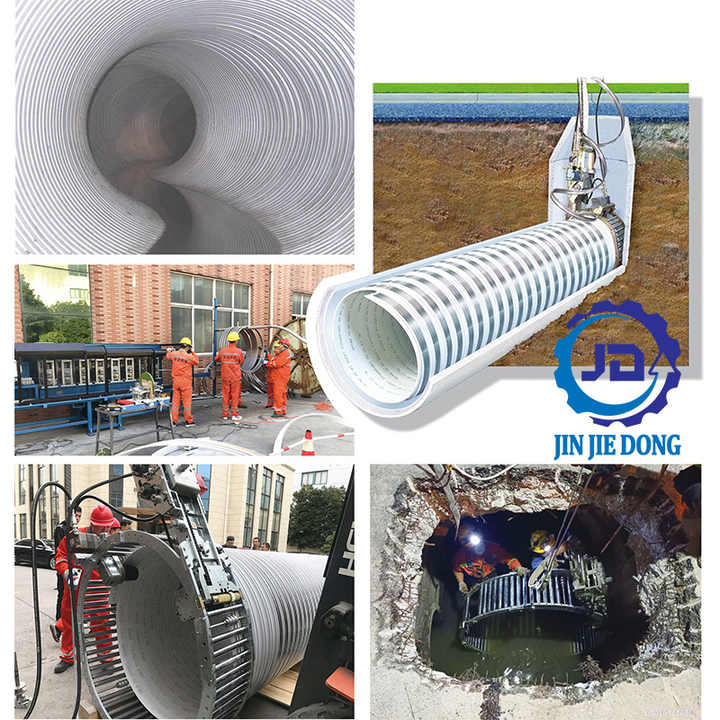 DN 600mm DN1200mm DN 1800mm Reparación de tubería envuelta en espiral ...