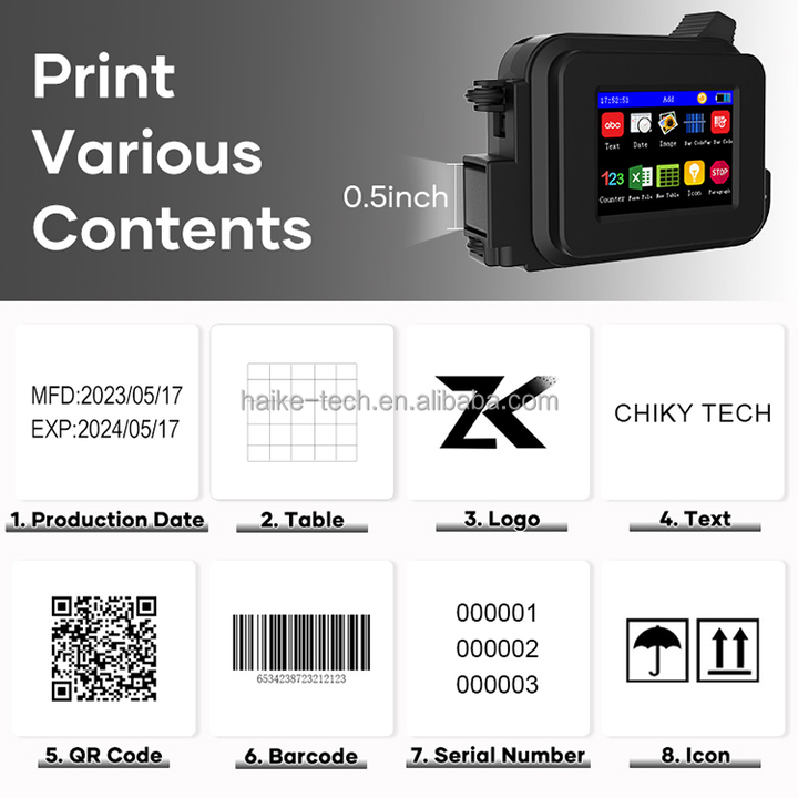 2025 New High-Quality Products Handheld Inkjet Printer Print Date Metal ...