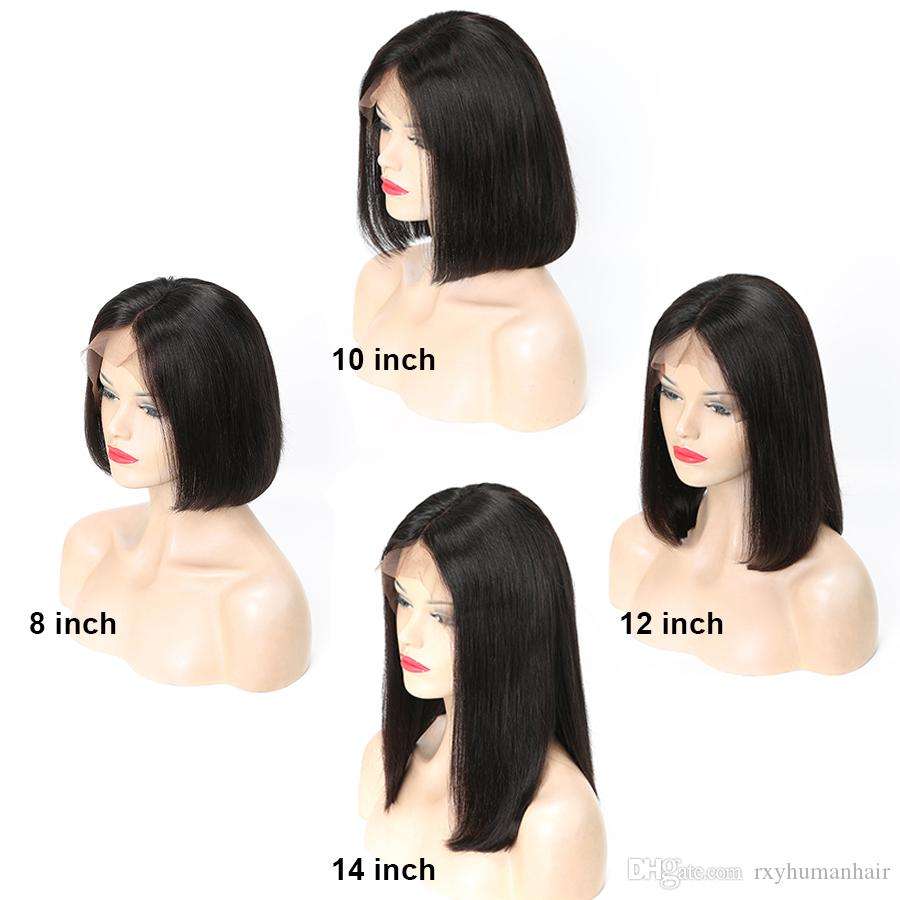 Zsf Hair Closure Bob Wigs 4*4 Transparent Lace Closure Wig Glueless ...