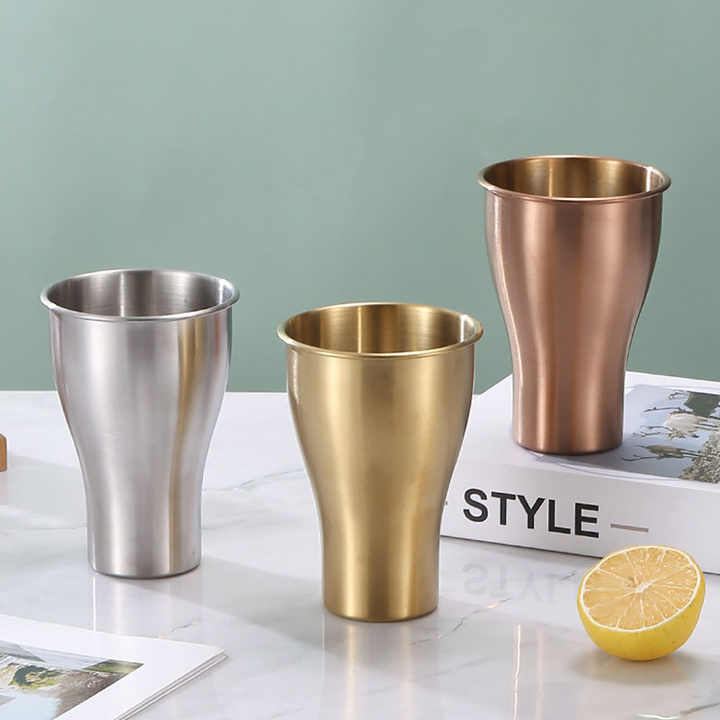 304 Stainless Steel Cold Drink Cup Double Wall Beer Mug Anti-Scald ...