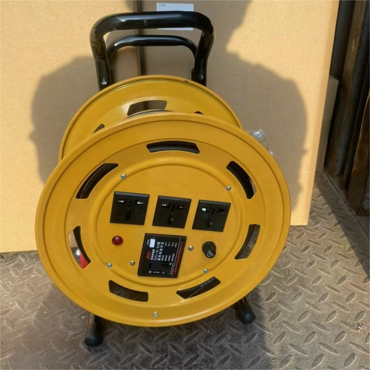Damo Cable Reel - 100FT Foot Extension Cord with Breaker